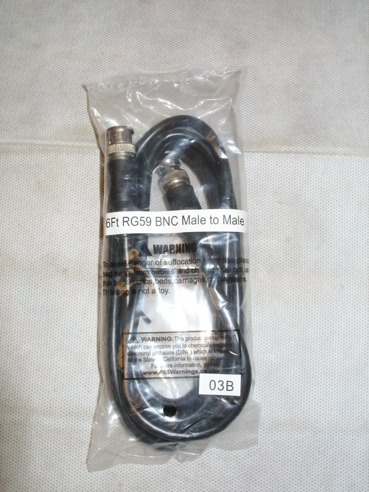 STAR- 6 Ft Bnc Male To Male Coax/Coaxial Rg59 Cctv Surveillance ...