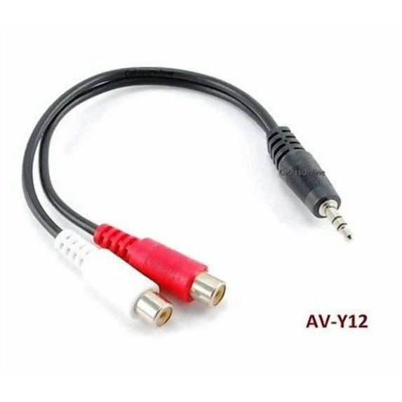 STAR- 6 Inch 3.5Mm Stereo Male To Dual Rca Female Audio Cable - Walmart.com
