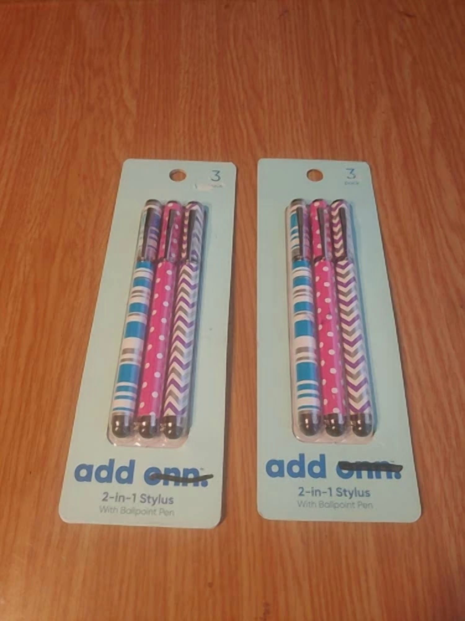 STAR- Add Onn 2 In 1 Stylus With Ballpoint Pen 3 Pack Compatible W Most ...