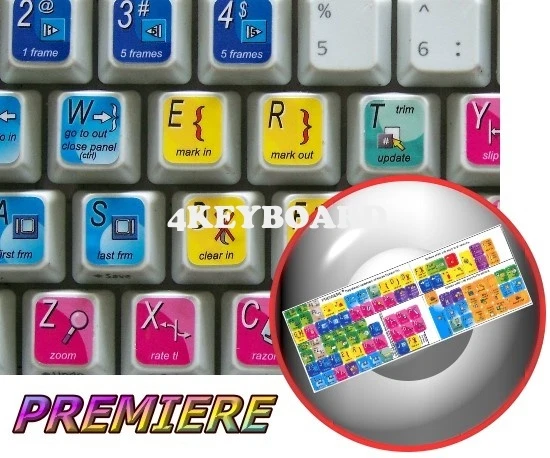 STAR- Adobe Premiere Keyboard Stickers - Walmart.com