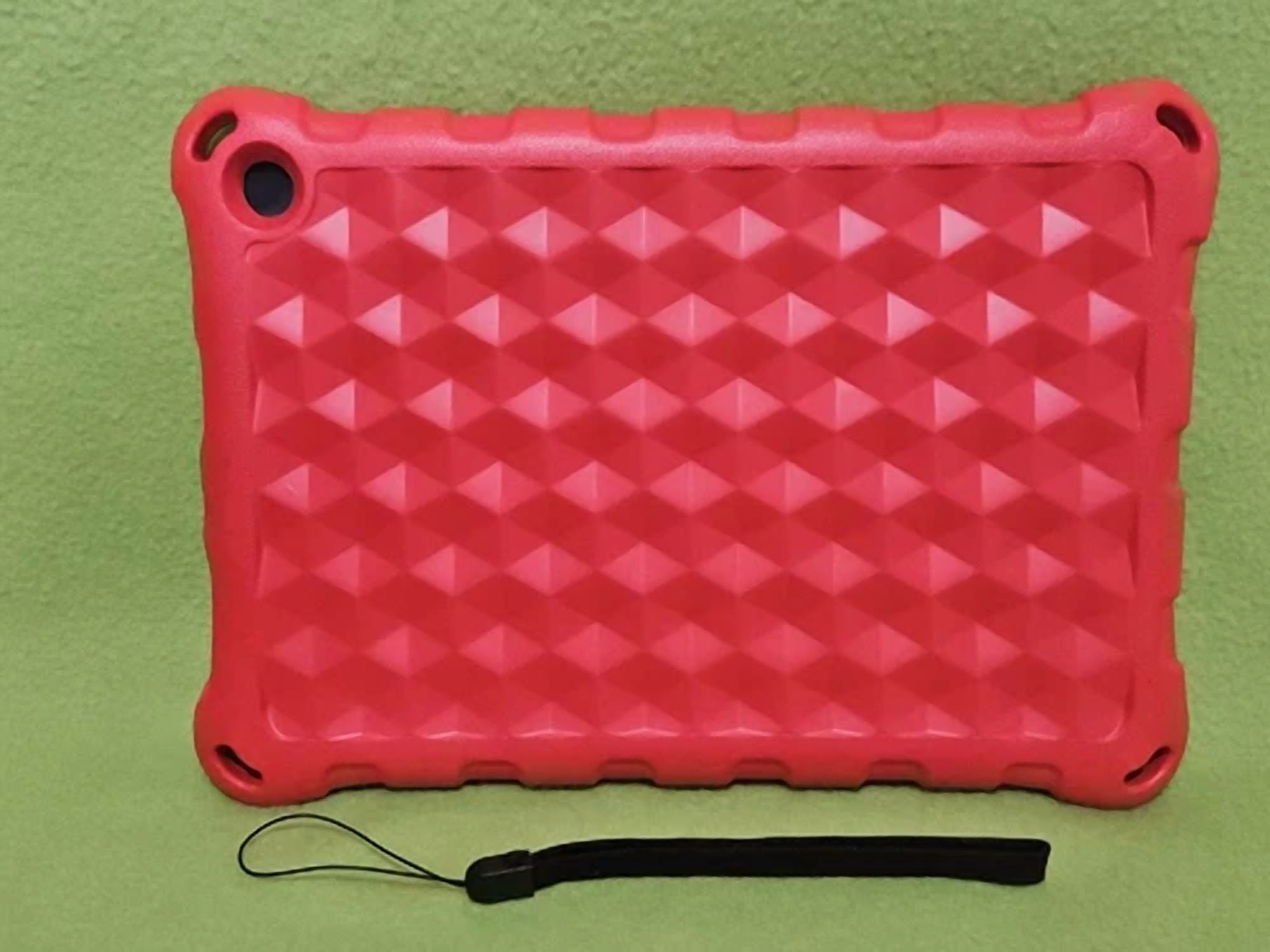 STAR- Amazon 10" Fire Tablet Rubber Case & Screan Protector - Red ...