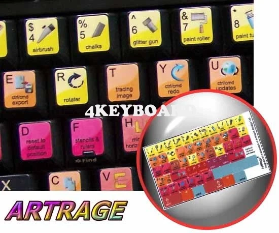 STAR- Ambient Design Artrage Keyboard Stickers - Walmart.com