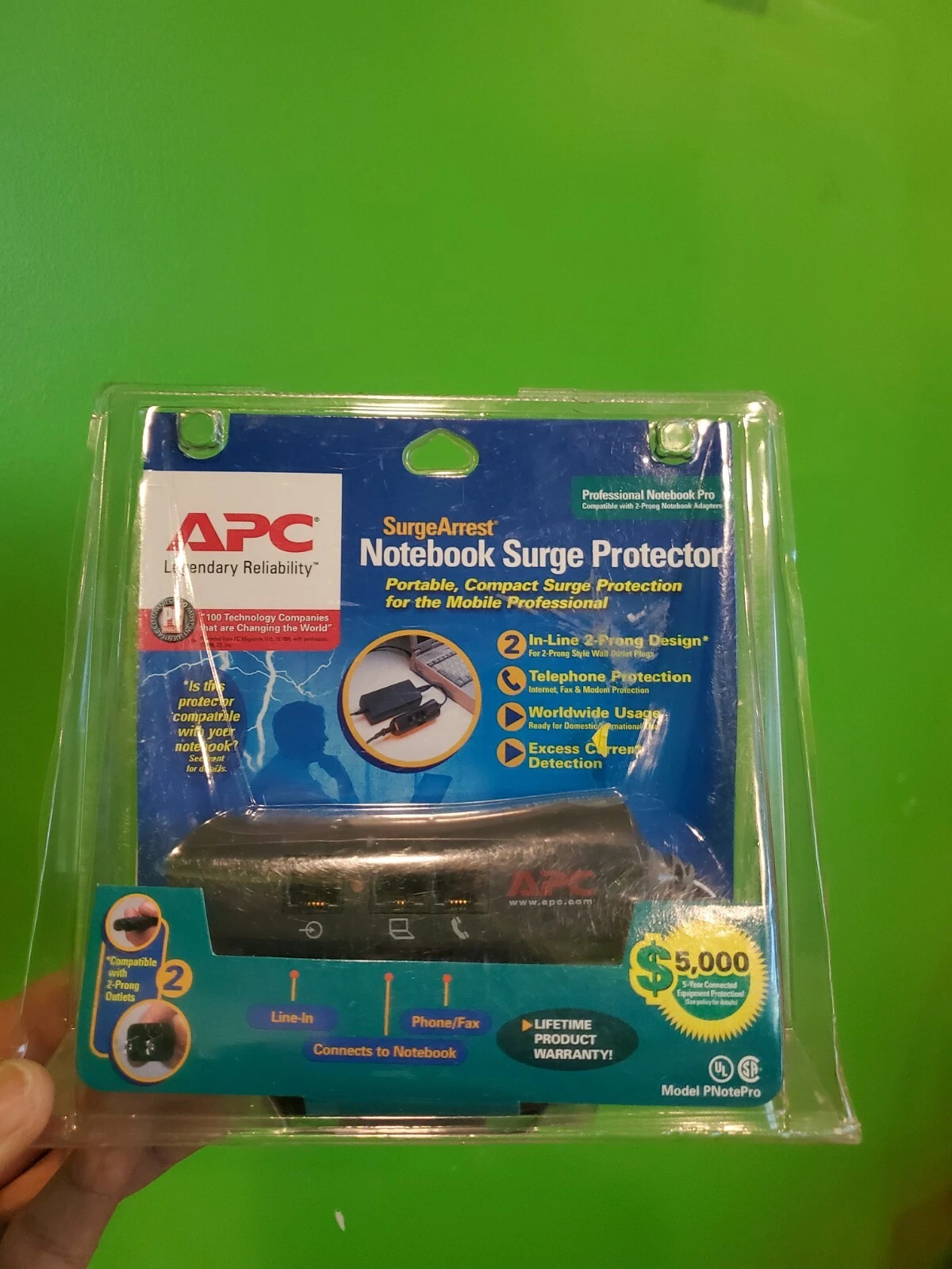 STAR- Apc Pnote Pro Surge Protector Notebook 2 Prong Adapter Pnotepro ...