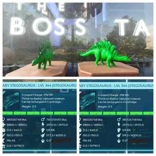 STAR- Ark Ascended Pve Official Pair Baby Stego Id 03 Top Status Pc ...