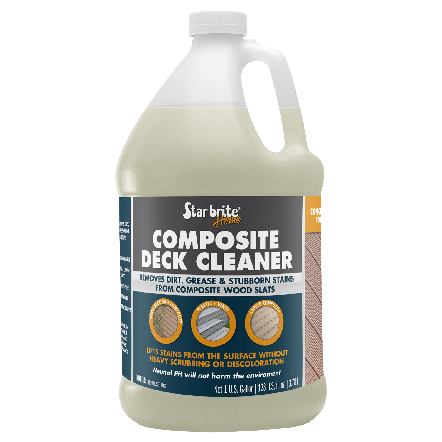 STAR BRITE Composite Deck Cleaner (1 GALLON) - Concentrated Formula ...