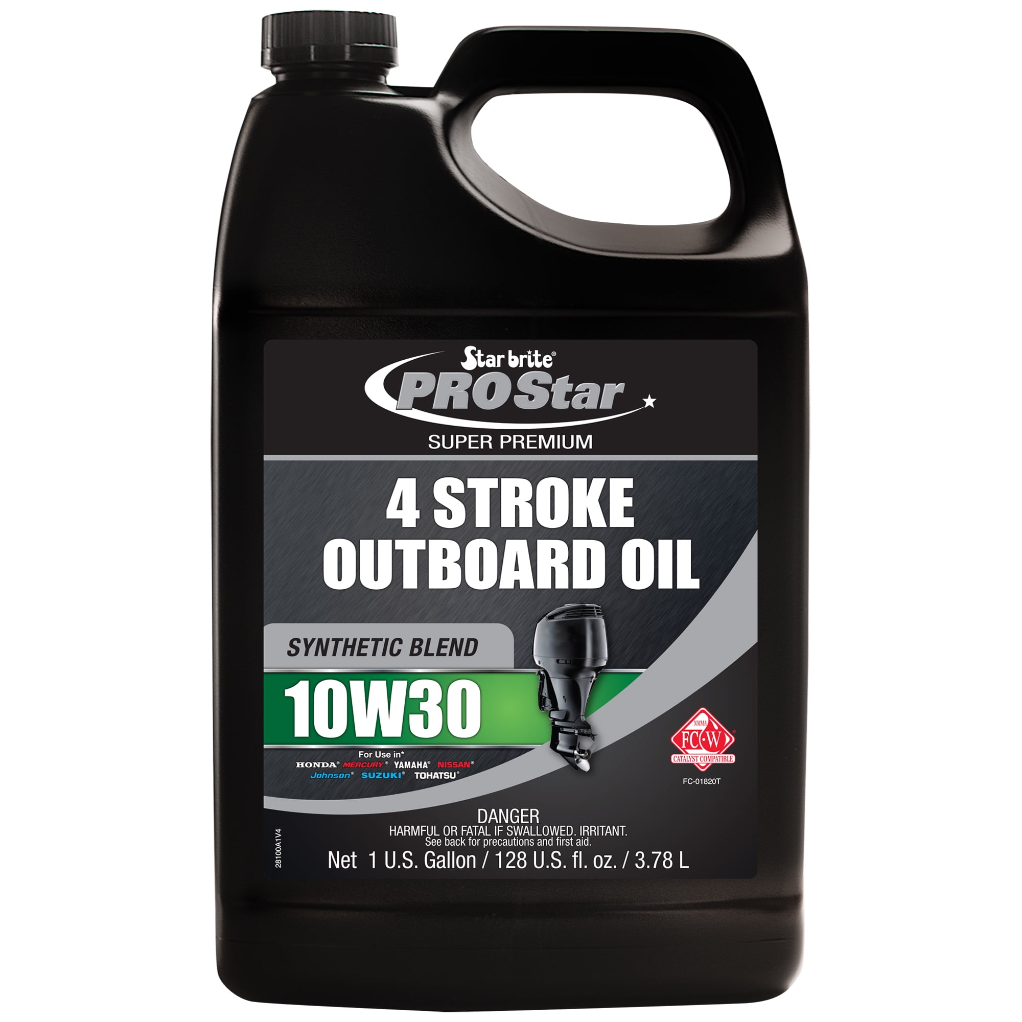 STAR BRITE Super Premium 4 Stroke Marine Oil - 10W-30 - Synthetic Blend ...