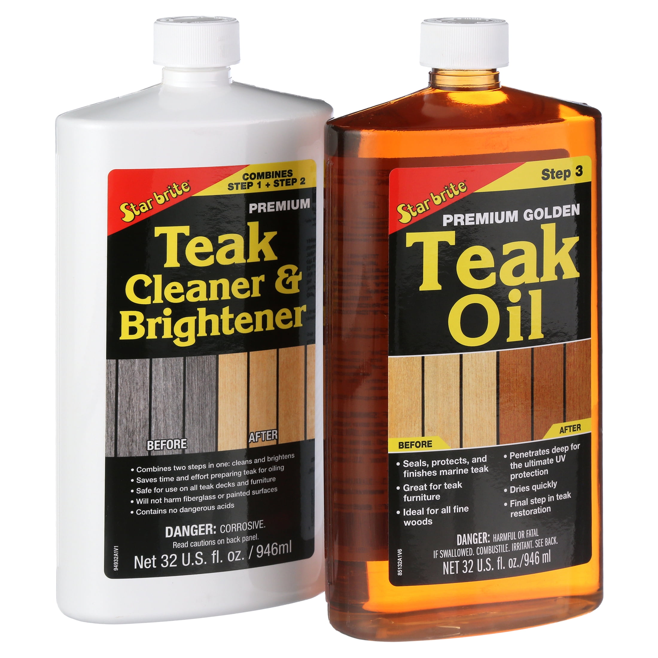 STAR BRITE Teak Kit - Restore Decks, Patio, Outdoor Furniture, Boats ...