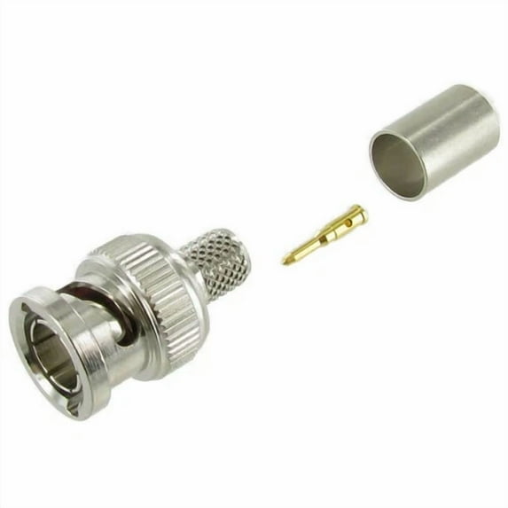 STAR- Bnc Male 75Ohm 3-Piece Design Crimp-On Coax Connector For Rg-59 ...