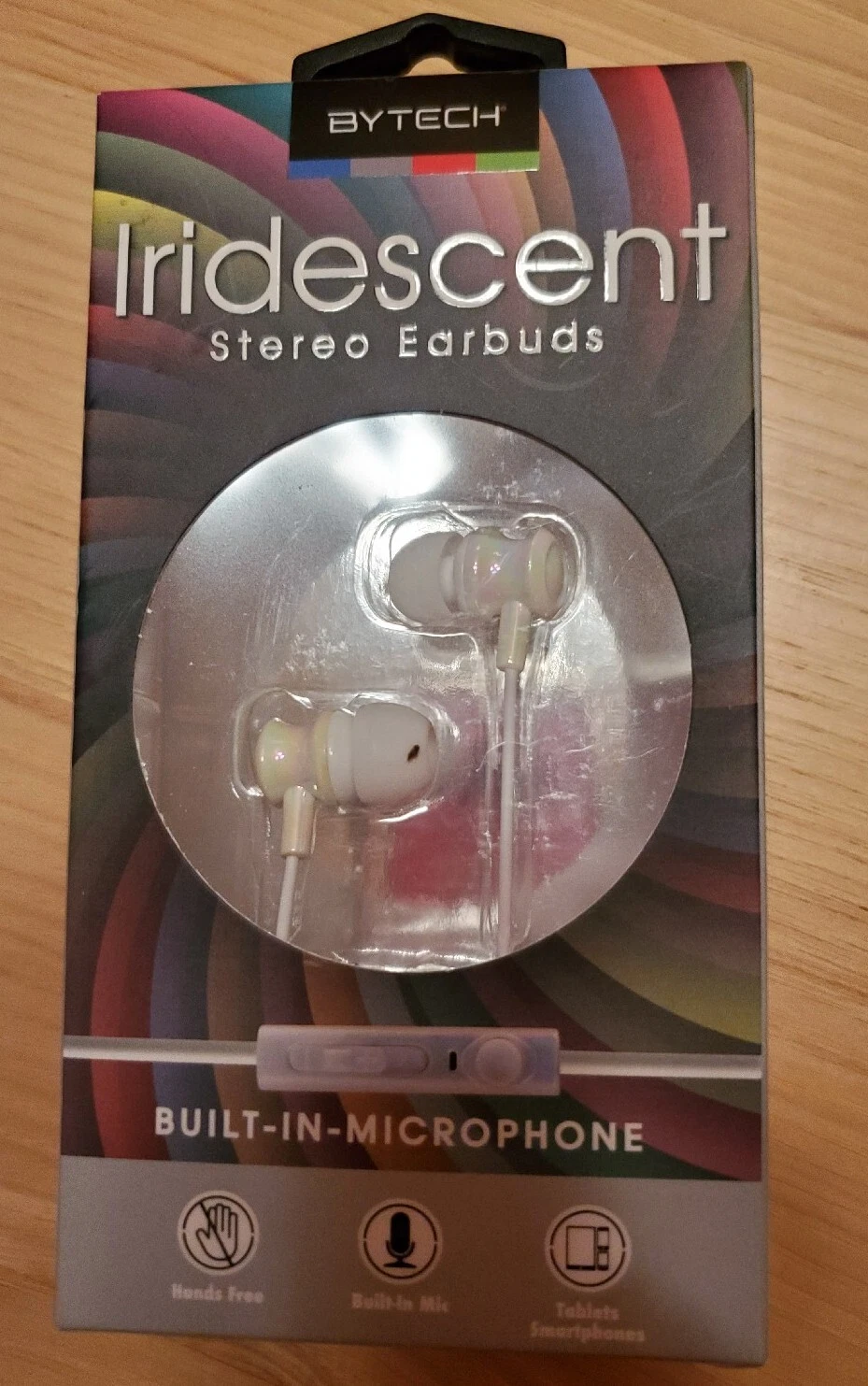 STAR- Bytech Iridescent Stereo Earbuds New Built In Microphone Wired ...