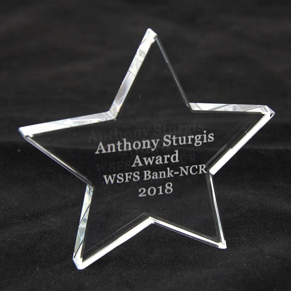 STAR CRYSTAL GLASS PAPERWEIGHT Crystal star Award for Graduation ...