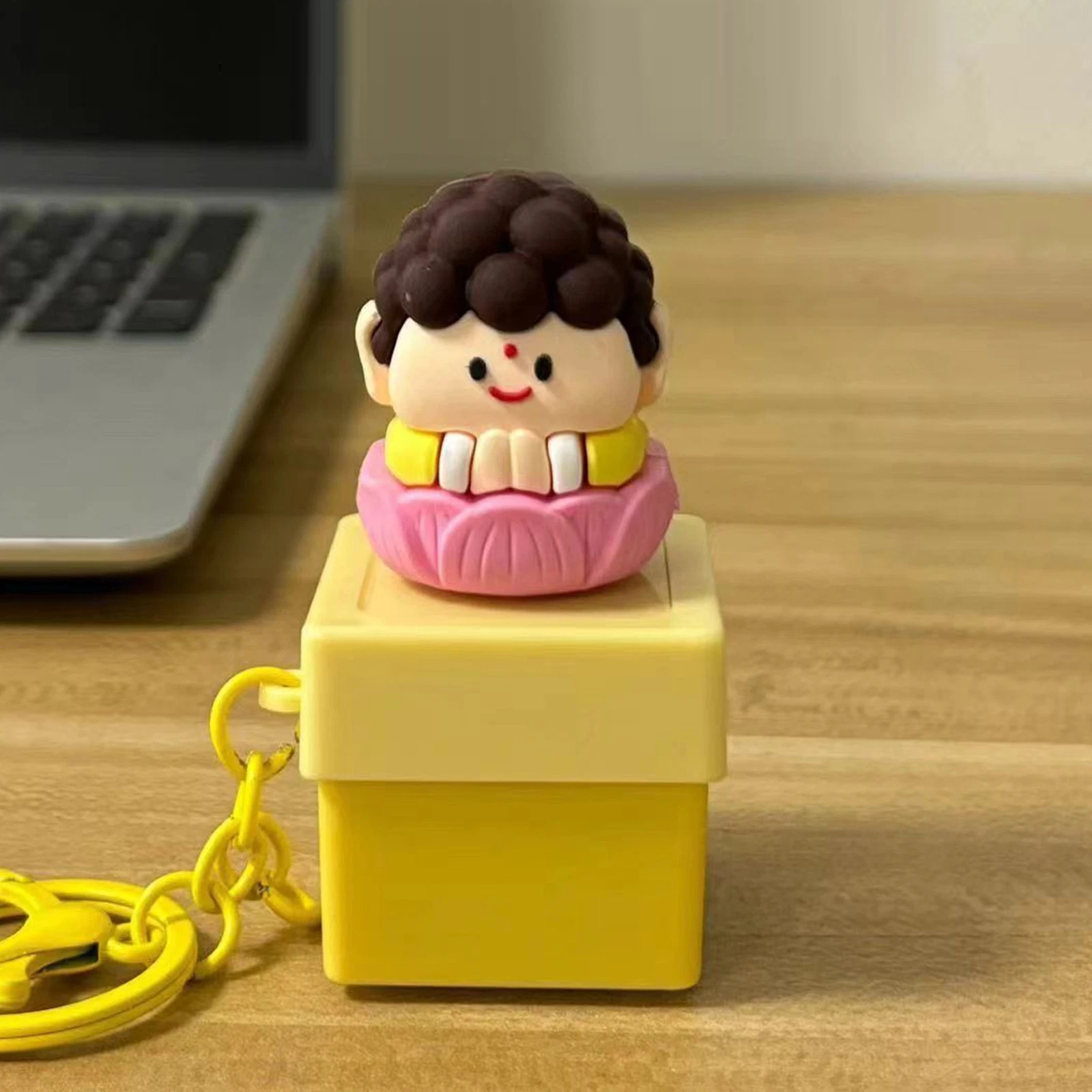 STAR- Cartoon Buddha Clicky Keyboard Keychain With Lights Great Stress ...