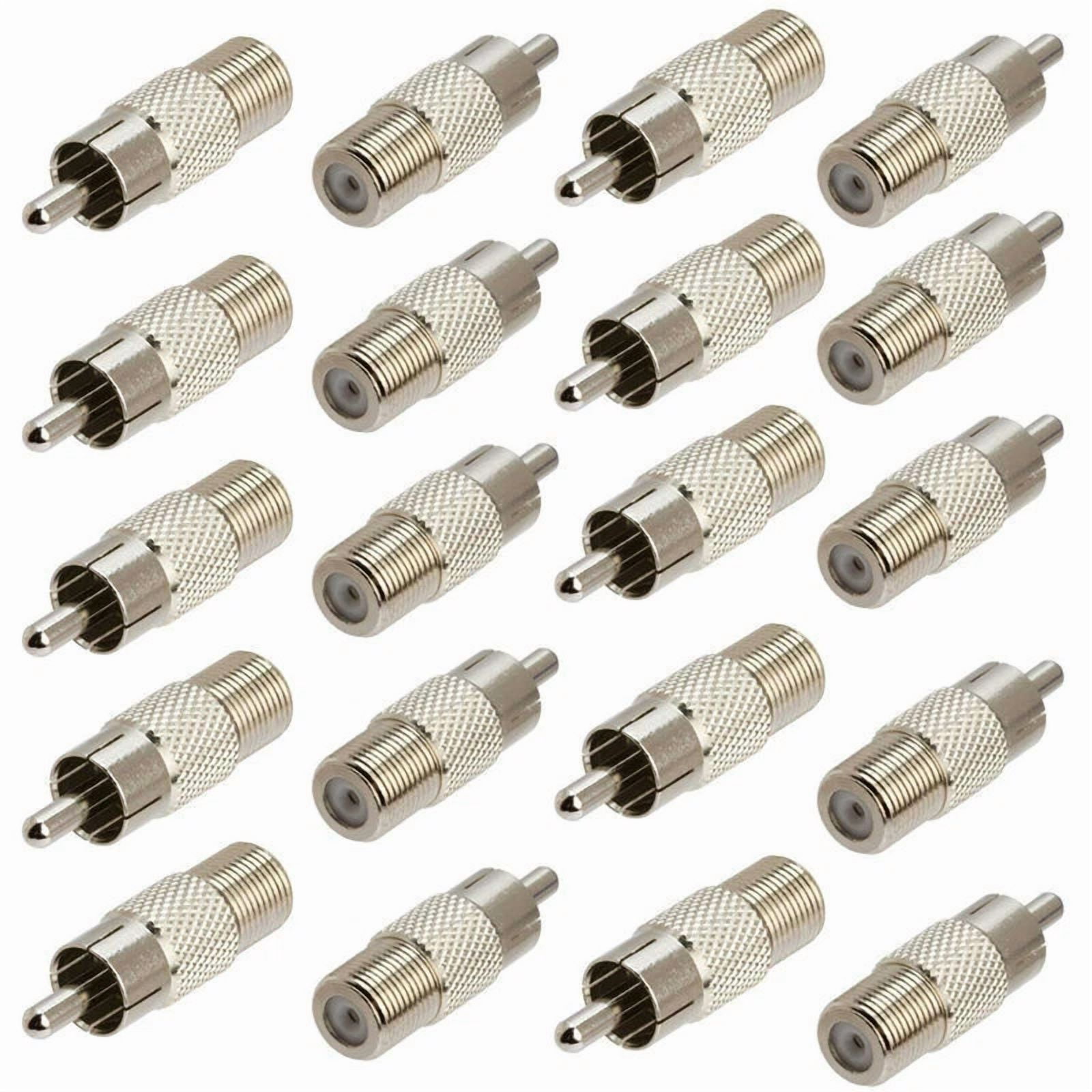 STAR- Coaxial Audio/Video F-Type Female To Rca Male Rf Plug Adapter ...