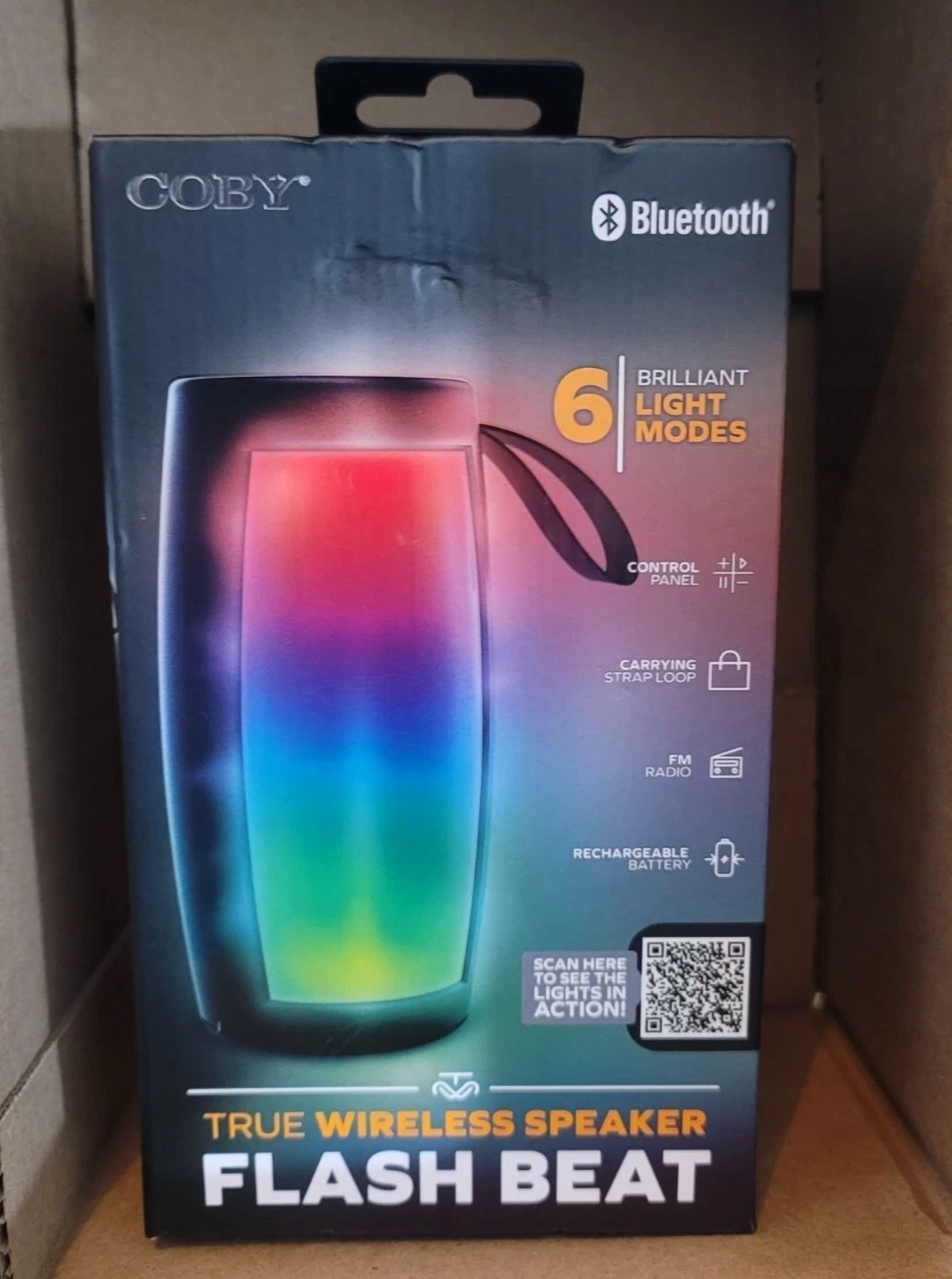 STAR- Coby Bluetooth True Wireless Speaker With Flash Beat 6 Light Modes Usb - Walmart.com