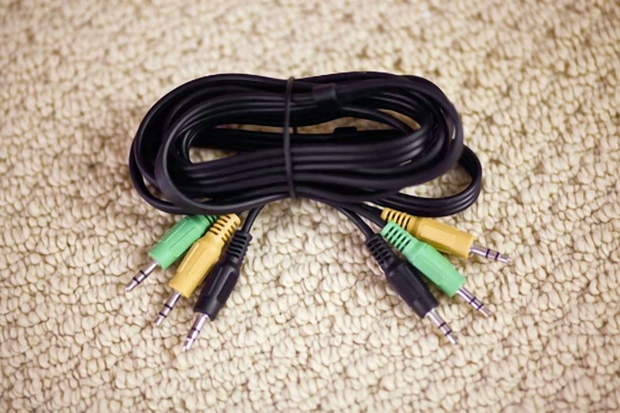 STAR- Color Coded 3 Minijack Plug Audio Cable 3.5Mm For Logitech Z-680 ...