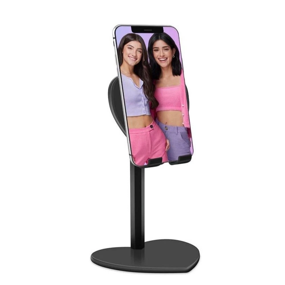 STAR- Dixie & Charli Universal Heart Shaped Phone Stand Holder - Black ...