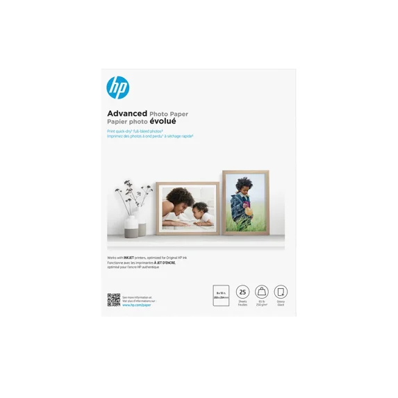 STAR- Hp Advanced Photo Paper Glossy 8" " 25 Sheets/Pack (6J777A ...