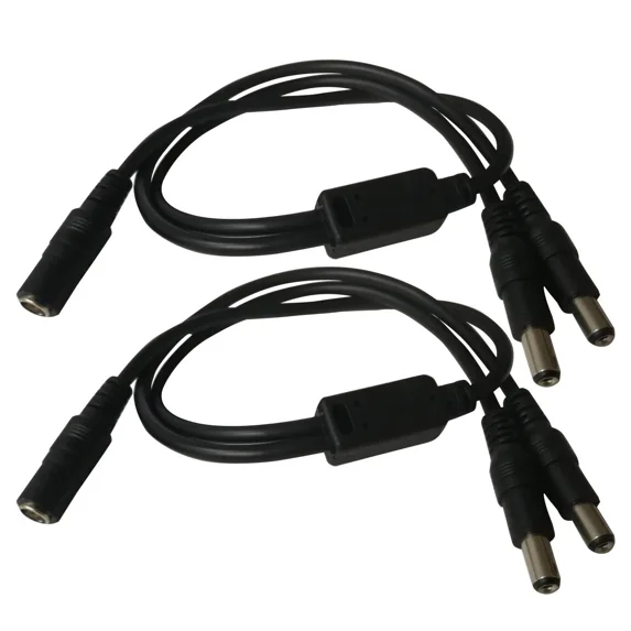 STAR- Installercctv 1 Female To 2 Male Cctv Dc Power Pigtail Cable ...