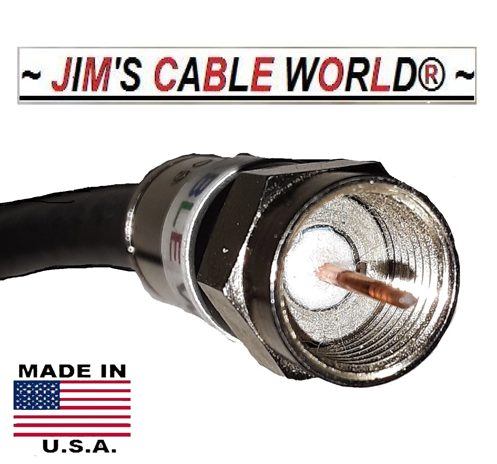 STAR- Jims Cable World 6' (6 Foot) Rg-6 75 Ohm Digital Hd Quality Black ...