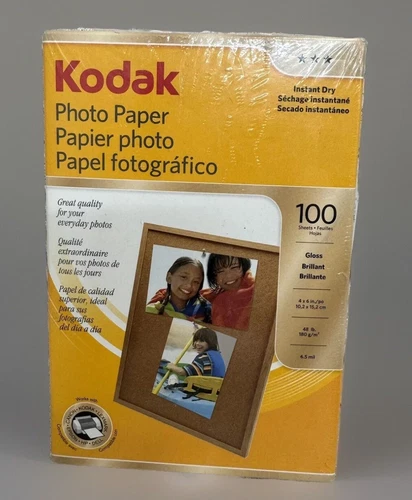 STAR- Kodak Photo Paper Gloss 100 Sheets 4X6" Instant Dry New Bn11 ...