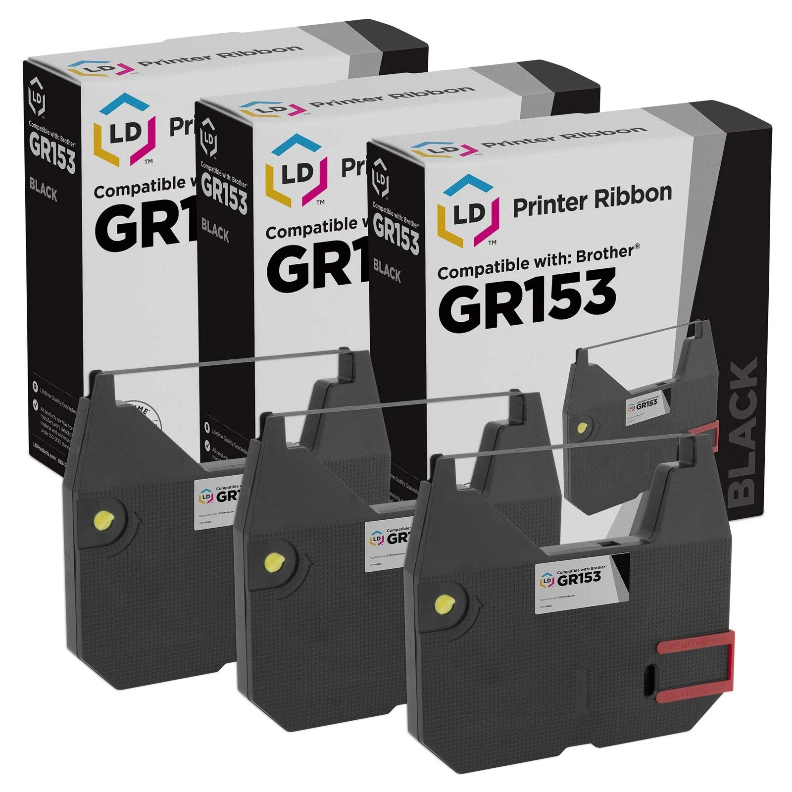 STAR- Ld Compatible 1030 Set Of 3 Black Printer Ribbon Cartridge For ...