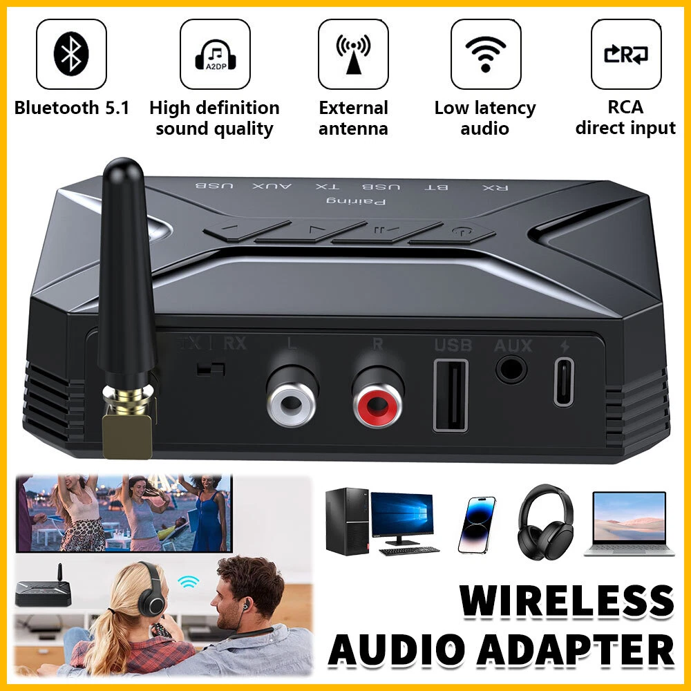 STAR- Long Range Bluetooth 5.0 Transmitter Receiver Tv Home Car Stereo ...