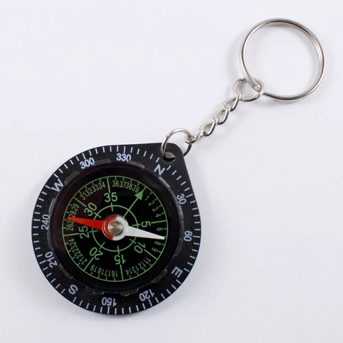 STAR- Mini Compass Keychain Portable Hiking Survival Camping Keychain ...