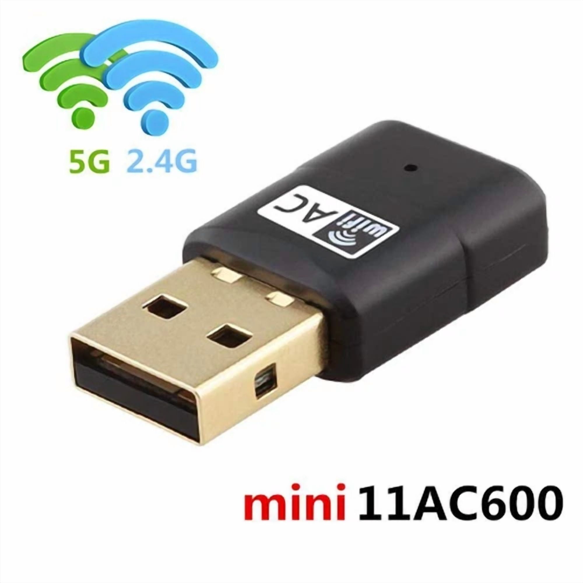 STAR- Mini Dual Band 600Mbps Usb Wifi Wireless Adapter Network Card 2.4 ...