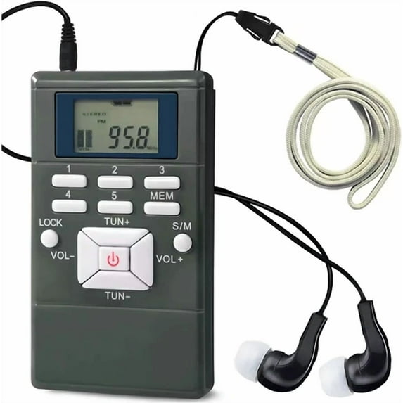 STAR- Mini Portable Fm Radio Stereo Lcd Digital Display Tuning Pocket ...