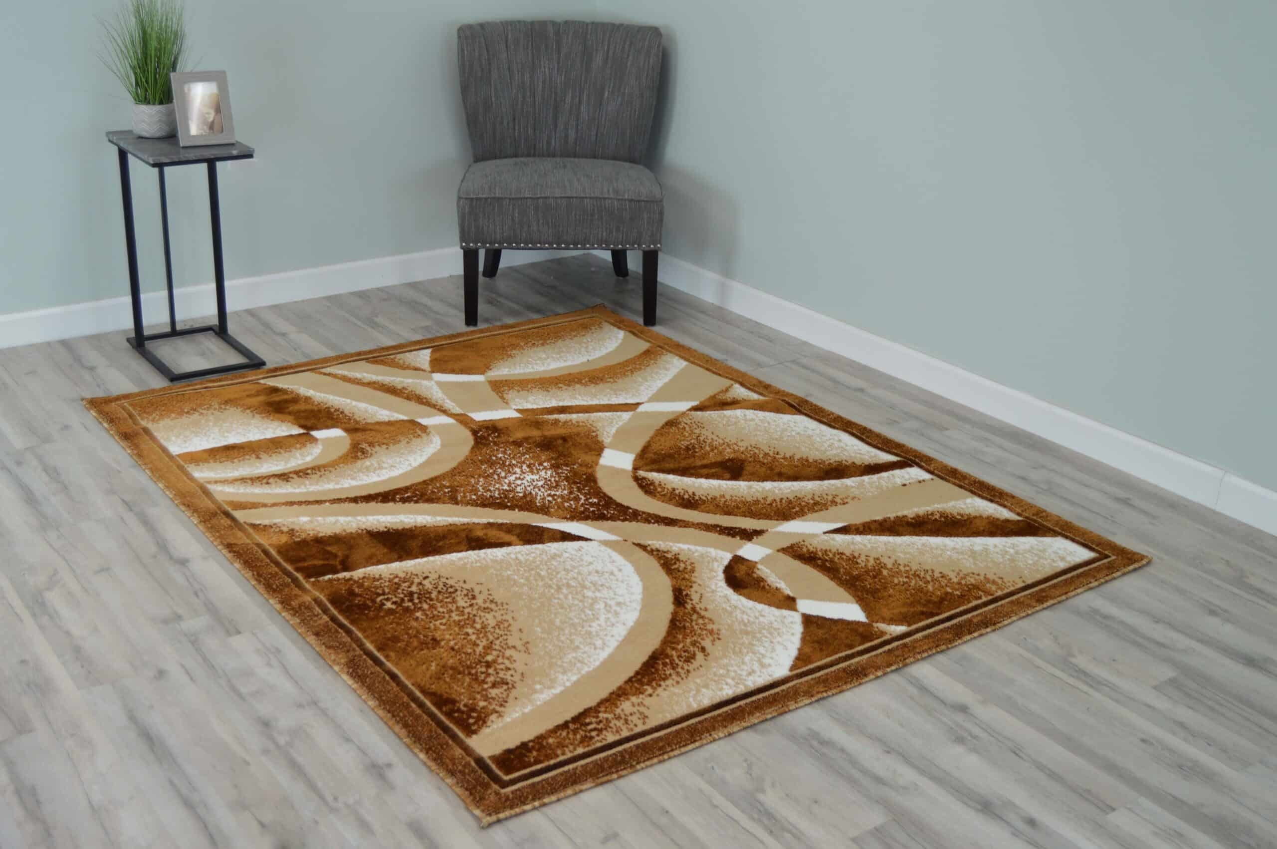 STAR Modern Stylish Living Room Rug DESIGN 1310 - 5'2"x7'5", Beige ...