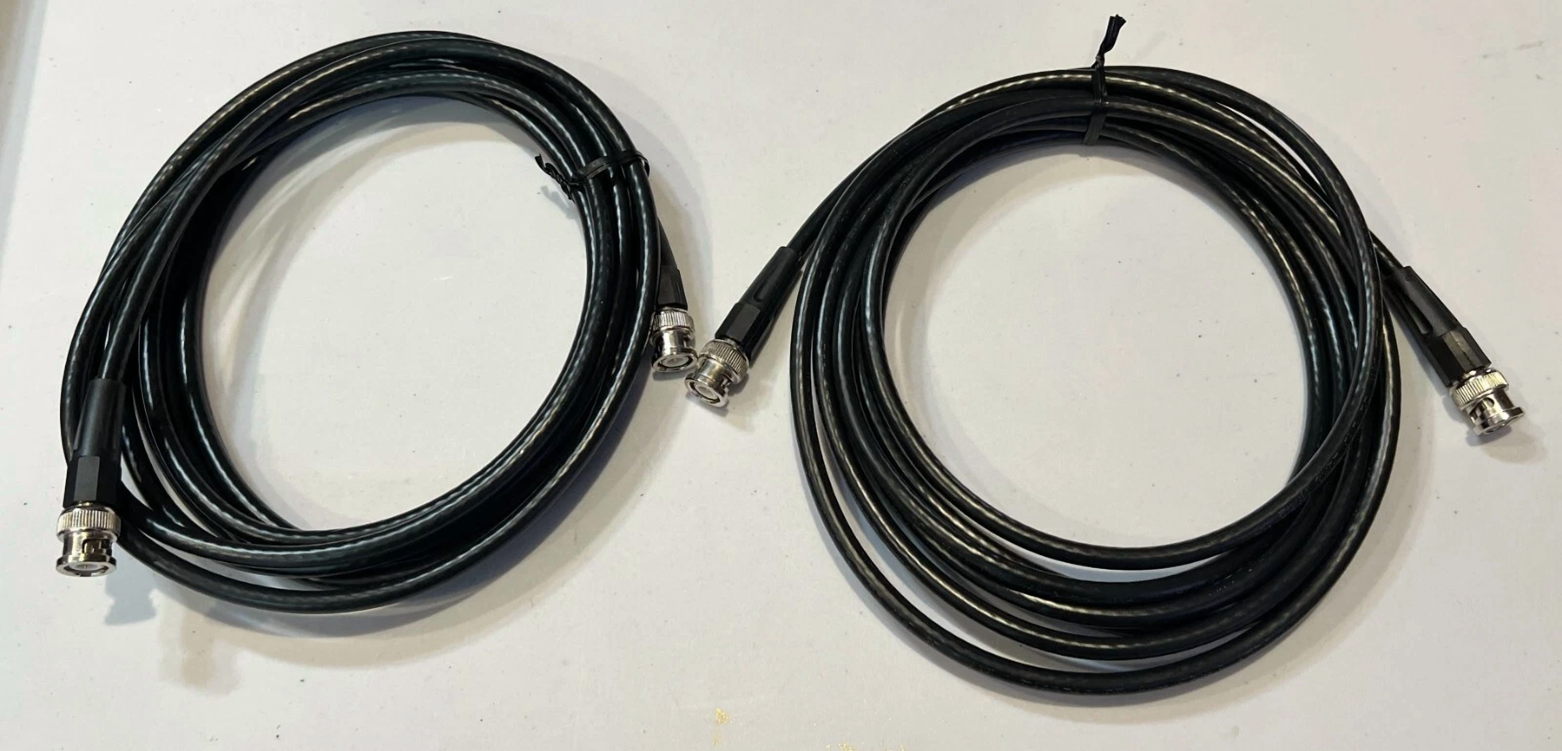 STAR- Moving Sale! Lot Of 2 - Rg58 12Ft Coaxial Cable With Bnc Male To ...