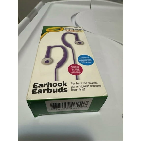 STAR- New Crayola Tech Wired Earhook Earbuds Blue Ages 6+ Safe Listening - Walmart.com