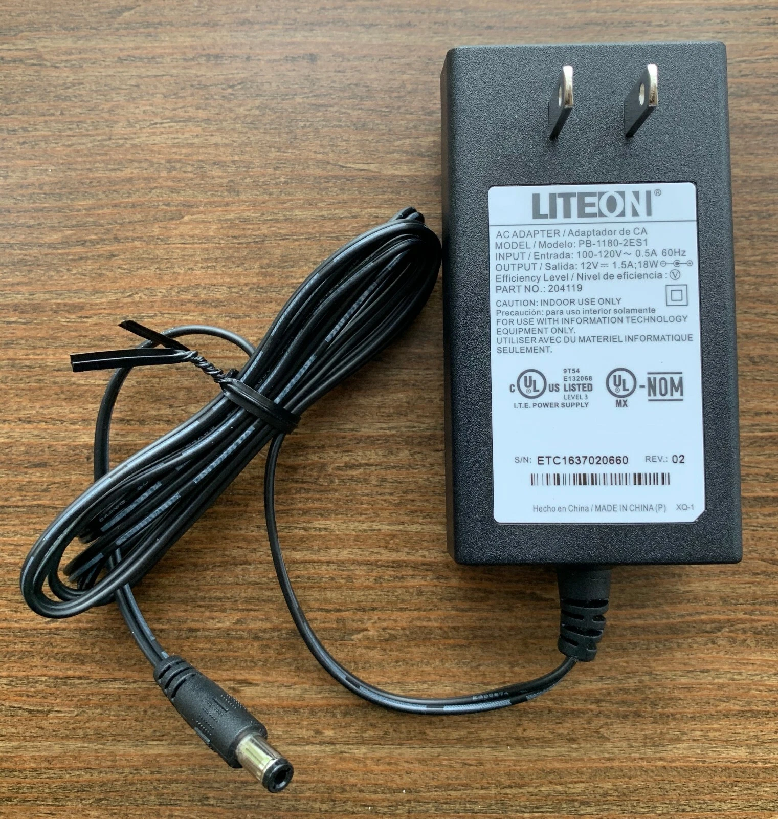 STAR- New Genuine Liteon 12V 1.5A Power Adapter For Arris S33 Docsis 3. ...