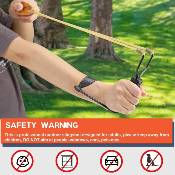 STAR- New Hunting Professional Catapult Safer Slingshot With Rubber Aim ...
