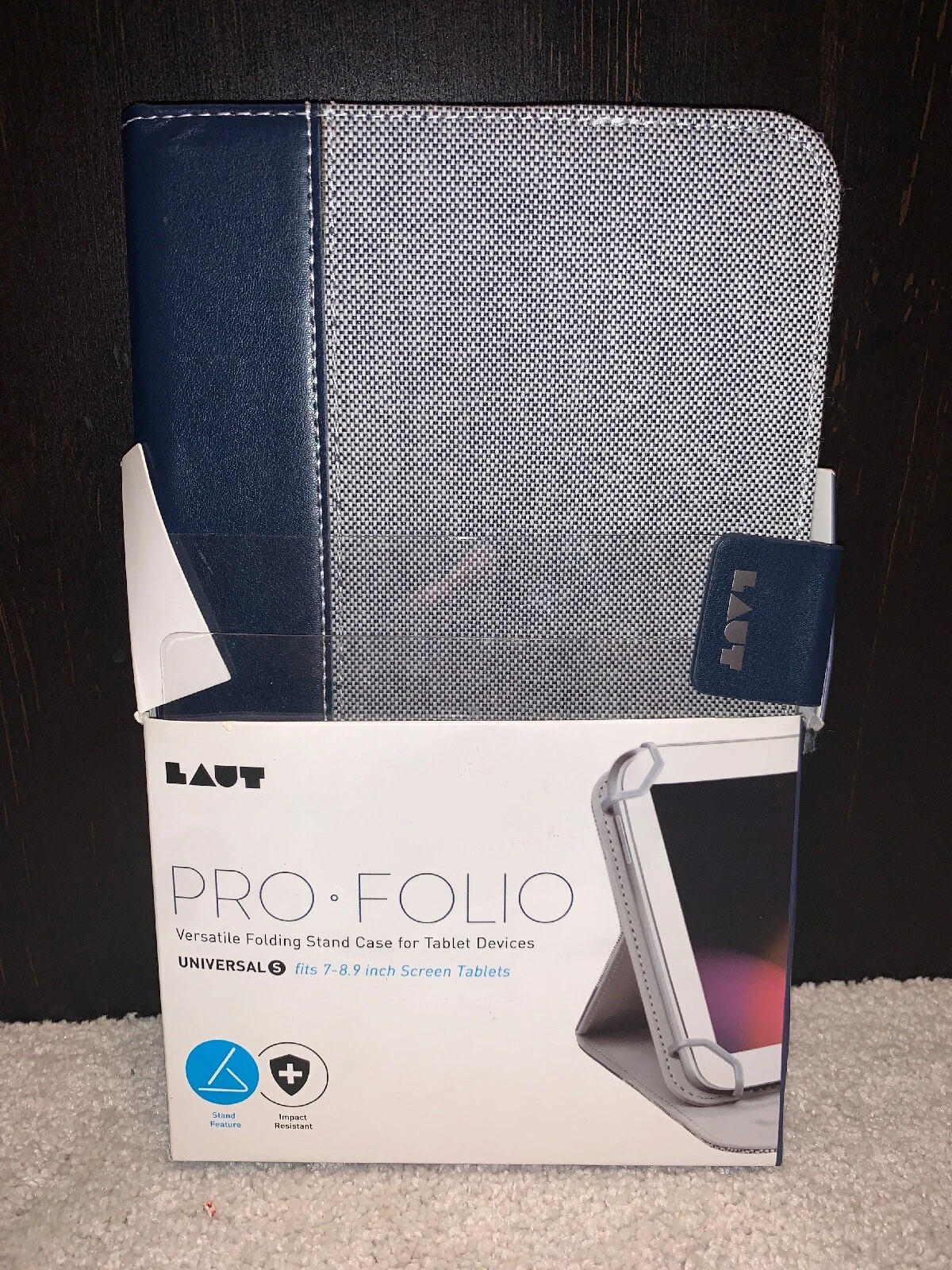 STAR- 🔥New Laut Profolio Navy Blue Universal Tablet Folding Stand Case ...