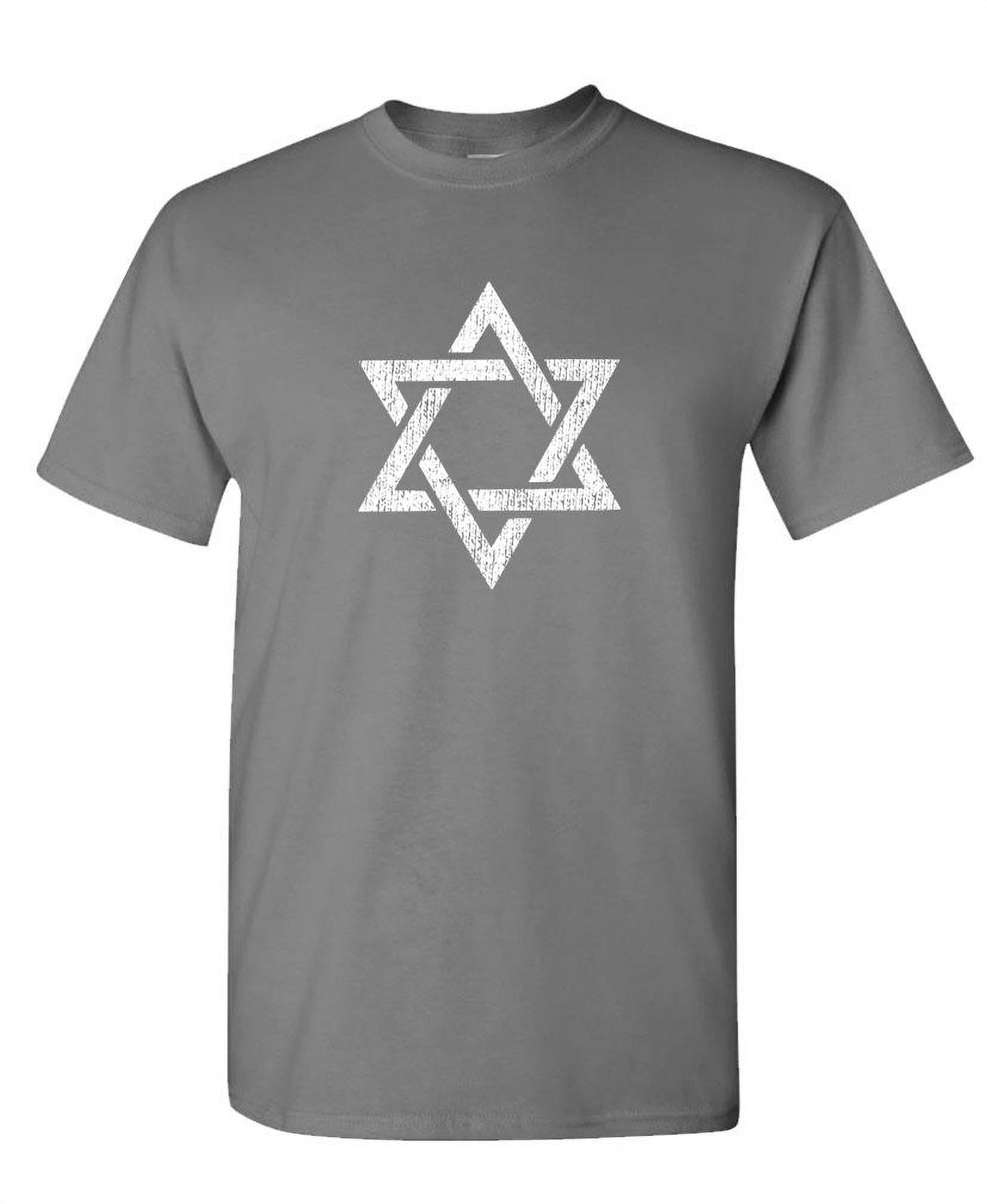 STAR OF DAVID - Unisex Cotton T-Shirt Tee Shirt, Charcoal, 2XL ...