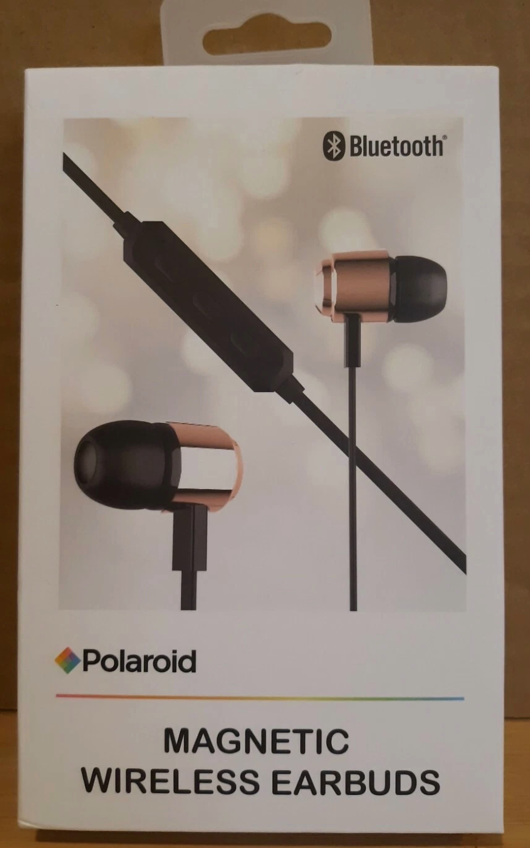STAR- Polaroid Bluetooth Magnetic Wireless Earbuds Rose Gold W/ Built ...