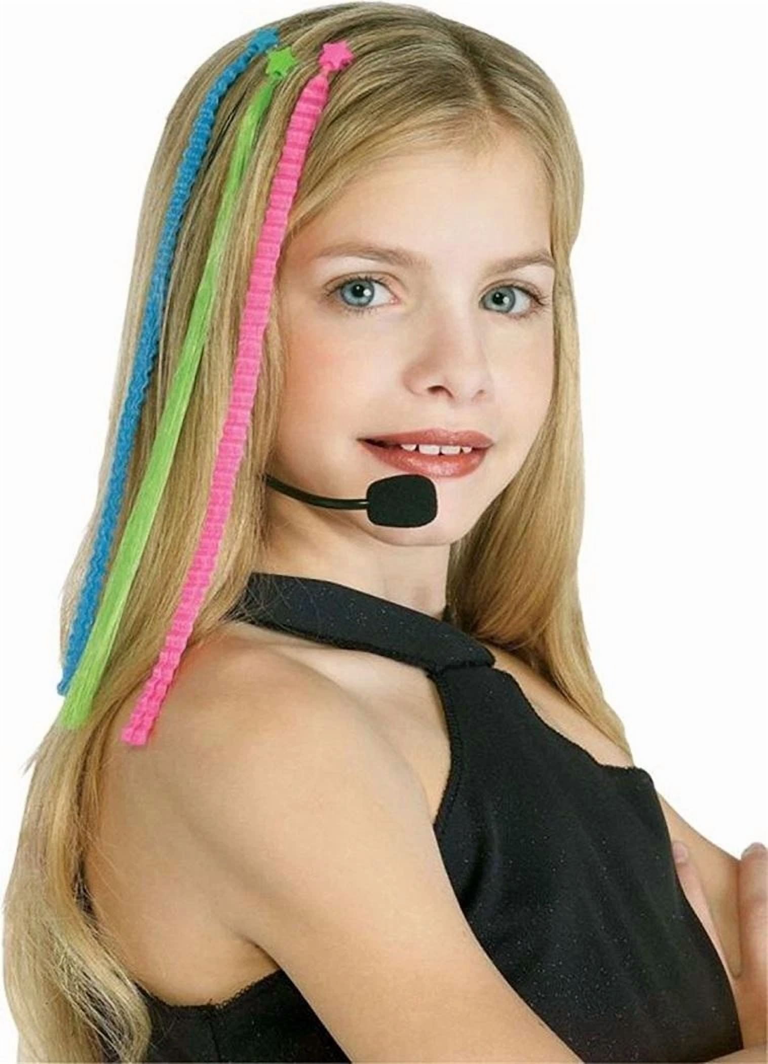 STAR- Pop Star Diva Headset Hair Pieces Fancy Dress Halloween Child ...