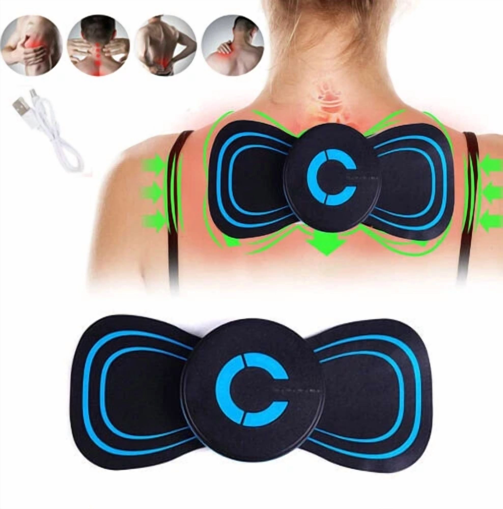 STAR- Portable Ems Mini Electric Neck Back Massager Cervical Massage ...
