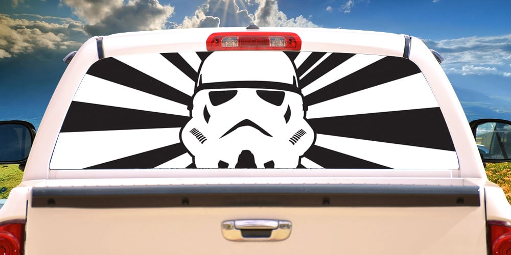 STAR RAYS Rear Window Graphic truck view thru vinyl decal back ...