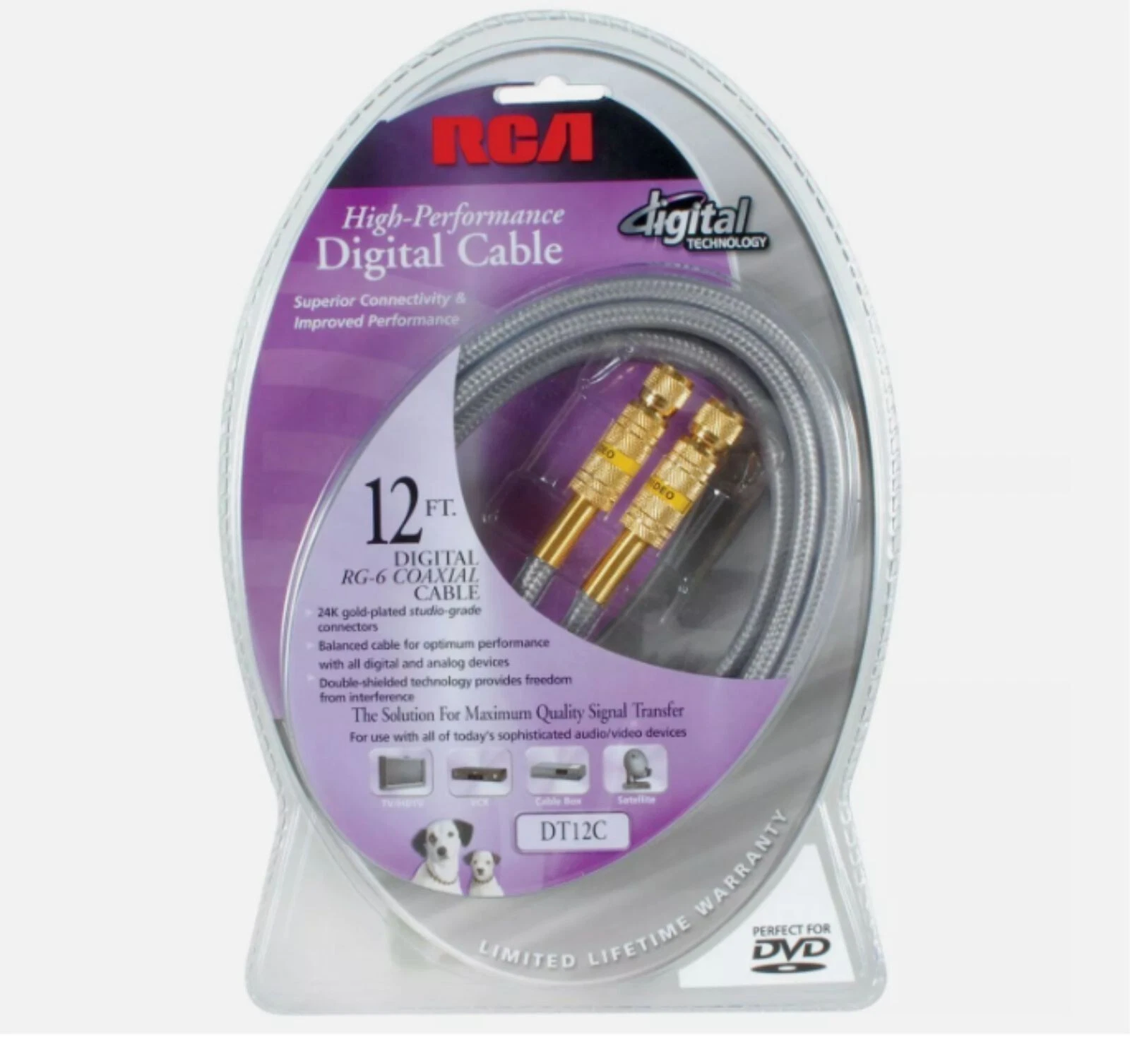 STAR- Rca High Performance Digital Audio/Video Dvd 6Ft Rg-6 Cable (1.8M ...