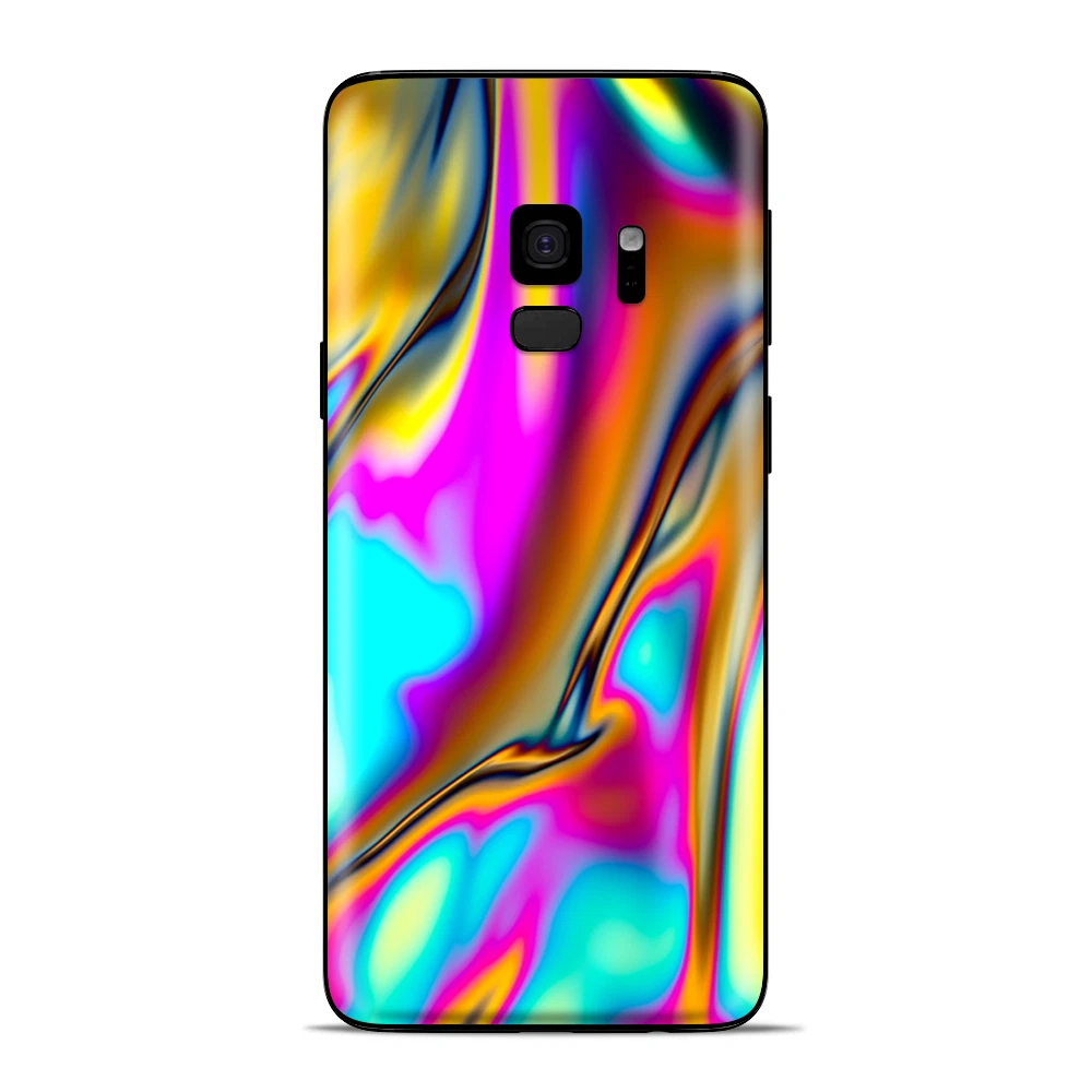 STAR- Samsung Galaxy S9 Skins Wrap - Oil Slick Resin Iridium Glass ...