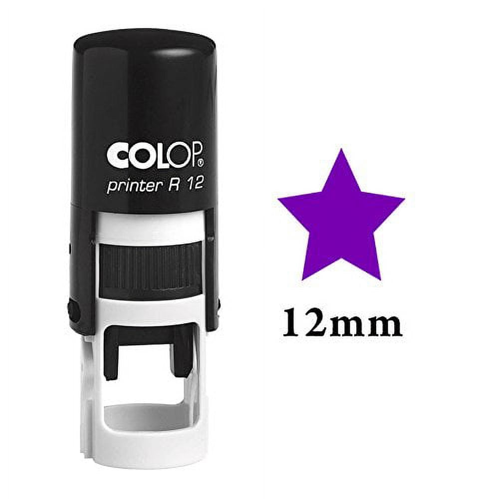 STAR Self Inking Mini Rubber Stamp Colop Round Decorative Teachers ...
