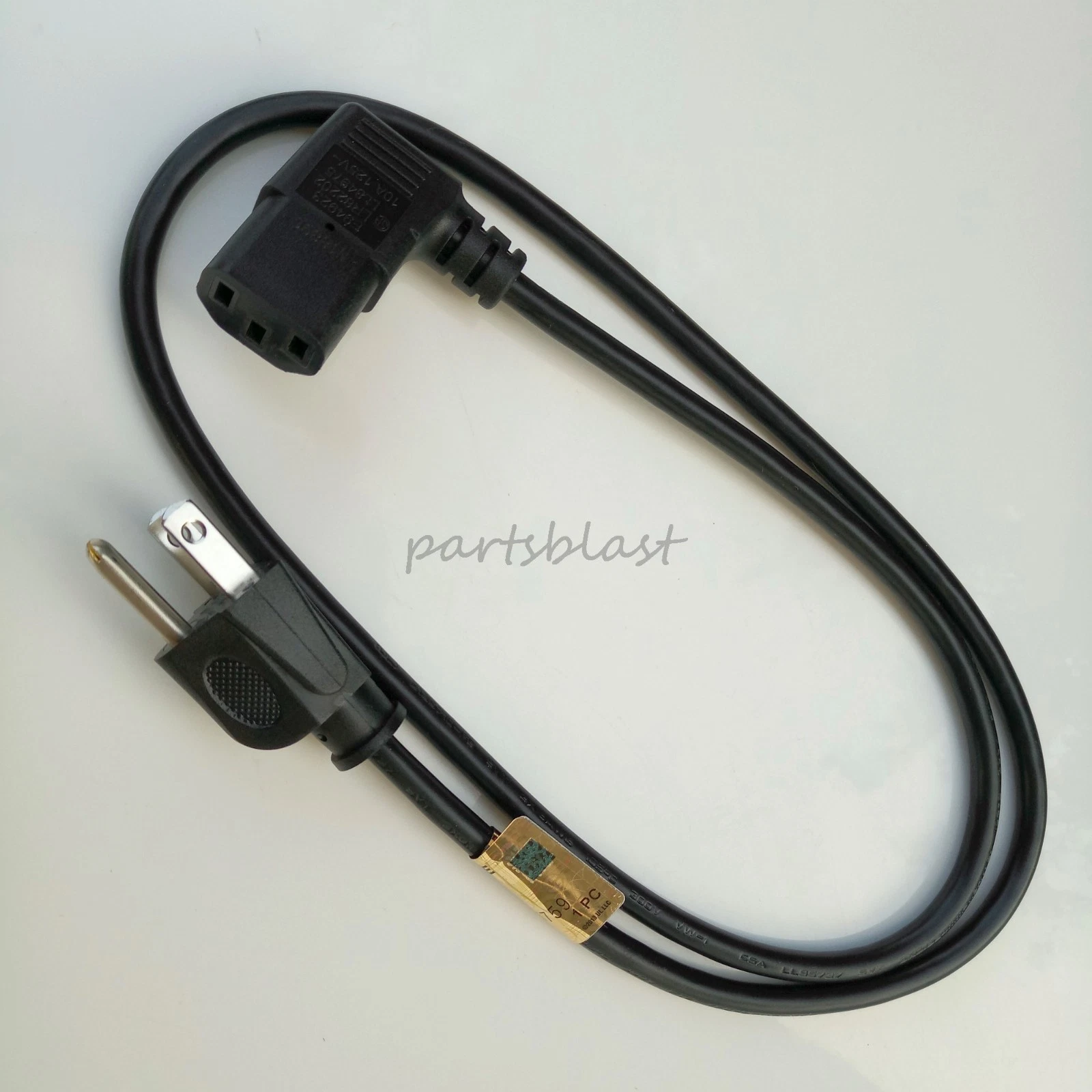 STAR- Short 3' Right Angle Ac Power Cord Hp Laserjet Laser Jet Compaq ...