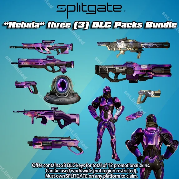 STAR- Splitgate - Nebula X3 Dlc Packs Bundle | 12 Skin Total (All ...