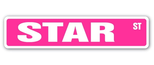STAR Street Sign Childrens Name Room Sign | Indoor/Outdoor | 30" Wide ...