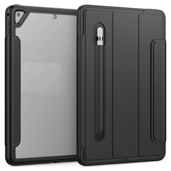 STAR- Transparent Back Auto-Sleep/Awake Function Case For Ipad 5/Ipad 6 Black/Black - Walmart.com