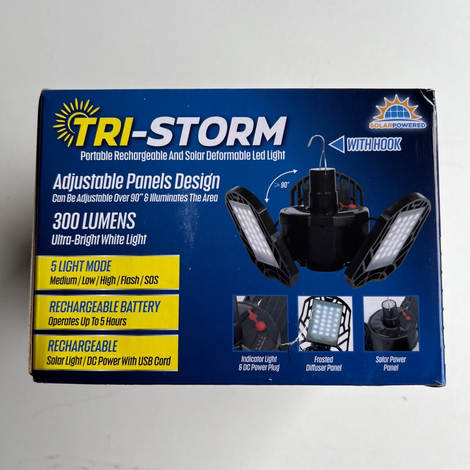 STAR- Tri-Storm Pb-191 Portable Rechargeable And Solar Deformable Led ...