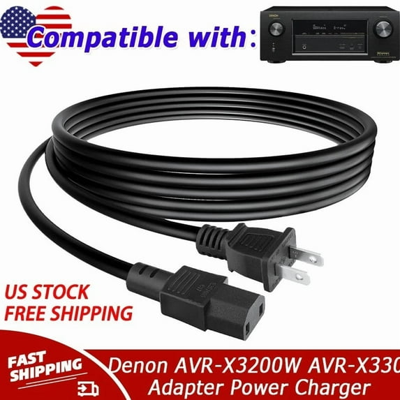 STAR- Ul 6.6Ft Ac Power Cord Cable For Denon Avr-X3200W Avr-X3300W 4K 7 ...