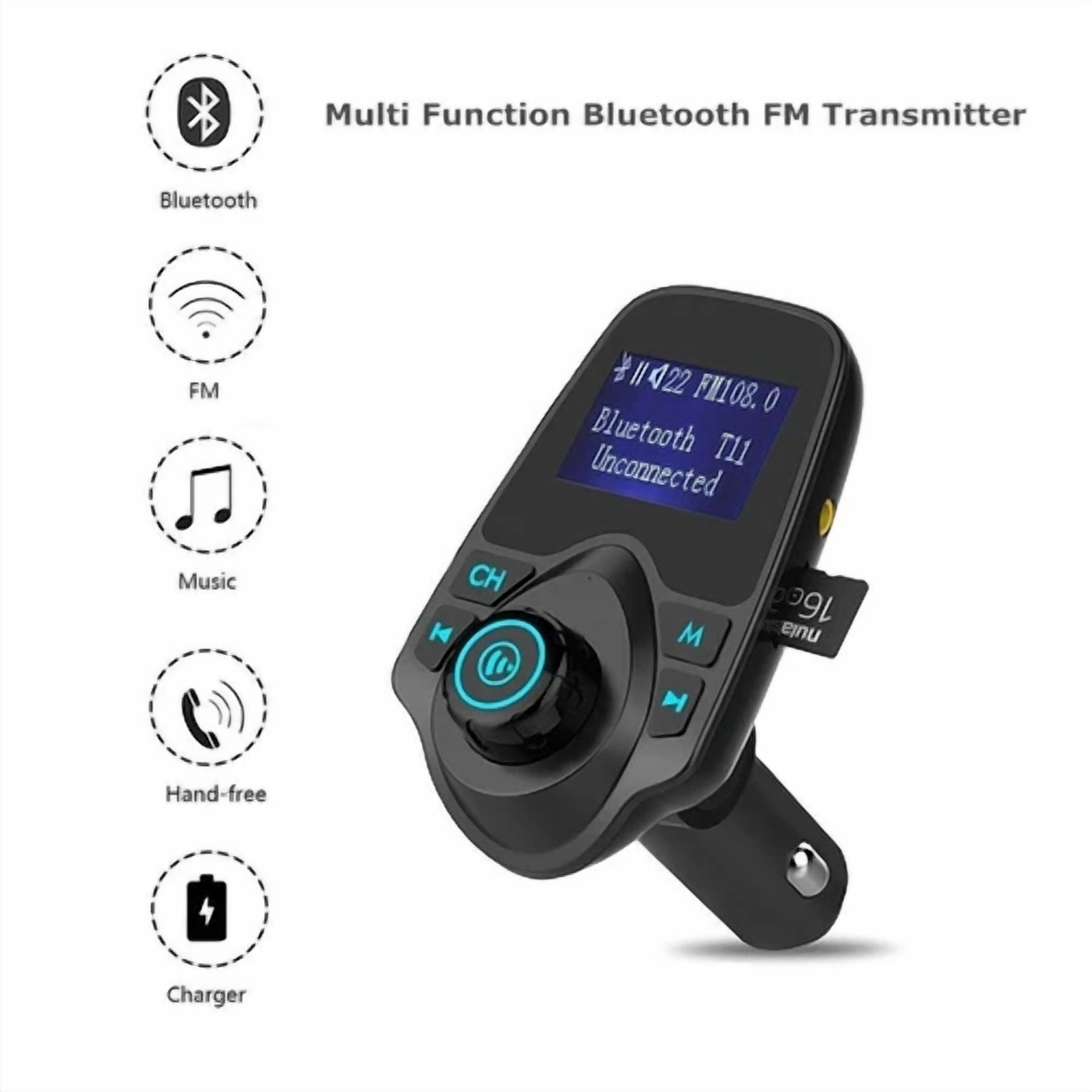 STAR- Universal Bluetooth Fm Transmitter Usb Charger Display Mmc Mp3 ...