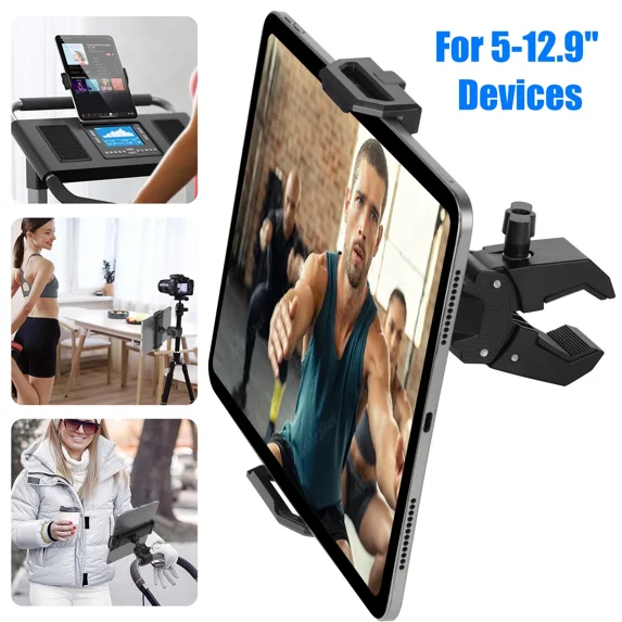 STAR- Universal Tablet Phone Mount Ipad Holder For Mic Stand Bike Treadmill Golf Cart - Walmart.com